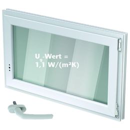 Aco Nebenraumfenster Dreh/Kippfenster mit 2-fach WSG, Anschlag links, 100x100 cm
