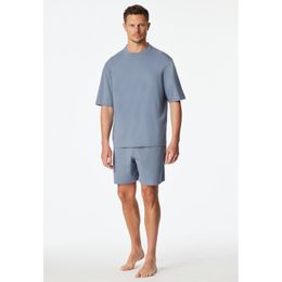 Schiesser Herren Shorty &raquo;Modern Nightwear&laquo; 2 mit Rundhalsausschnitt und kurzem Arm, leichter Oversize-Fit 52