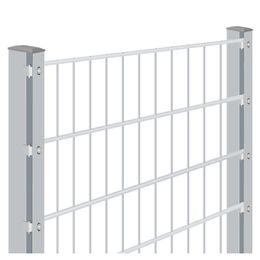 Doppelstabmattenzaun Rundum-sorglos-Paket Zink, Abdeckleiste, 10 m,1630 mm,6/5/6 mm,gerade