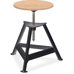 Wellker Bandstahlhocker 3-beinig h&ouml;henverstellbar, Schwarz