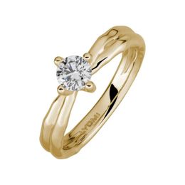 Lyomi Damen LYOMI Fingerring &raquo;585/- Gelbgold 1 synth. Diam. 0,50ct.&laquo;