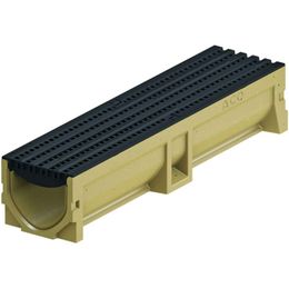Aco Self Euroline 2.0 Entw&auml;sserungsrinnen Set mit L&auml;ngsstabrost aus Kunststoff, 500 mm