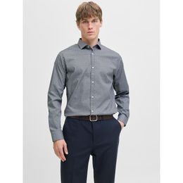 Jack & Jones Jack & Jones Herren Langarmhemd &raquo;JPRBLABLACKPOOL STRETCH AOP LS SHIRT SN&laquo; blau S, N-Gr