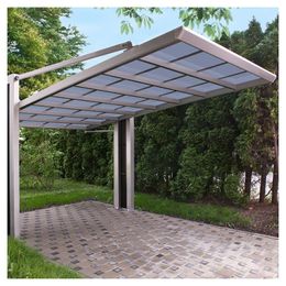 XIMAX Aluminium Carport My-Port-Next Edelstahl Optik Unterstand, 75 kg/m&sup2;, 2630 mm,5901 mm