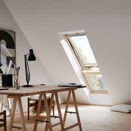 Velux Dachfenster Lichtl&ouml;sung GPL GIL LICHTBAND Holz klar lackiert ENERGIE PLUS Klapp-Schwingfenster, 94x118/92 cm (PK06)