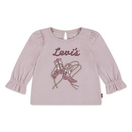 Levi's Kids M&auml;dchen Levi's Kids Langarmshirt &raquo;LVG LS KNOT FRONT KNIT TEE&laquo; im Western-Look, for Girls rosa 3M (62)