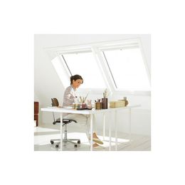 Velux Dachfenster Lichtl&ouml;sung DUO Kunststoff THERMO wei&szlig; Fenster, 55x118 cm (CK06)