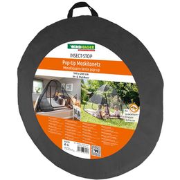 Windhager Insektenschutz Pop-Up Mosquitonetz Anthrazit, 140x200 cm