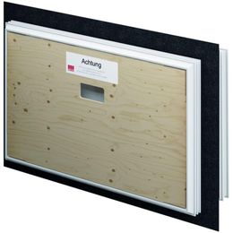 Aco Therm 3.0 Leibungskellerfenster Hochwasserdicht mit Flansch 3-fach WSG, Anschlag links, 100x100 cm,30 cm