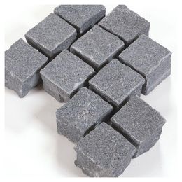 Seltra Natursteine Pflastersteine GALA RUSTIQUE Granit anthrazit, 9x9x9 cm, 1 Pack