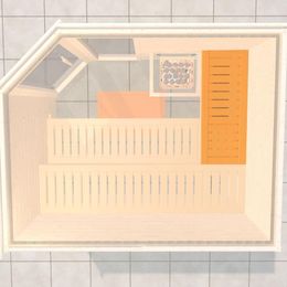Weka Querliege f&uuml;r Sauna aus Spezialholz, 107x50 cm