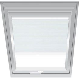 Roto Sichtschutzrollo Linien-Wei&szlig; 3-R58, 74x98 cm (7/9), 617,Aluminiumschiene,Elektro,Roto