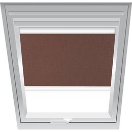 Roto Sichtschutzrollo Braun 2-R31, 65x118 cm (6/11), 647 Kunststoff,Manuell,Roto,wei&szlig;e Schiene