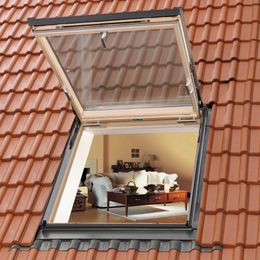 Velux Ausstiegsfenster GTL 3070 Holz THERMO Dachfenster, 78x140 cm (MK08)