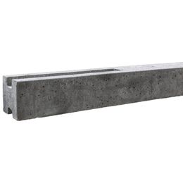 Beckers Betonzaun Standard Zwischenpfosten grau Betonpfosten, 116 cm, doppelseitig (Motiv)