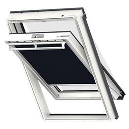 Velux Vorteils-Set Hitzeschutz Plus DOP Manuell Uni Dunkelblau/Schwarz 1100, UK10, Alu-Schiene und Haltekrallen,GGU,Manuell,Velux