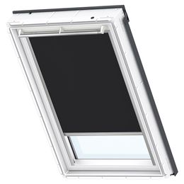 Velux Verdunkelungsrollo Uni Schwarz 3009, C04, Aluminiumschiene,GEL,Manuell,Velux