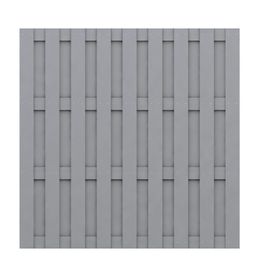 TraumGarten Sichtschutzzaun JUMBO WPC Grau Sichtschutz Lamellenzaun, 95x179 cm