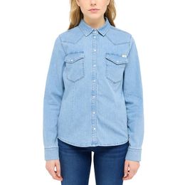 Mustang Damen Mustang Hemdbluse &raquo;Damen Style Cody Denim Shirt&laquo; blau 44