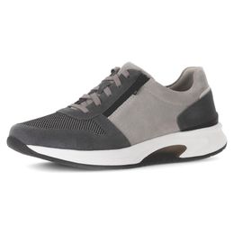 Gabor Rollingsoft Herren Keilsneaker , Freizeitschuh, Halbschuh, Schn&uuml;rer mit Au&szlig;enrei&szlig;verschluss, G-Weite grau 10,5 (45)