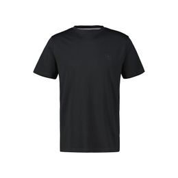 Lerros Herren Lerros T-Shirt mit Logo Stickerei schwarz L