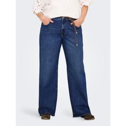 Only Carmakoma Damen Only CARMAKOMA High-waist-Jeans &raquo;CARJUICY HW WIDE LEG REA255&laquo; blau 42, L&auml;nge 32