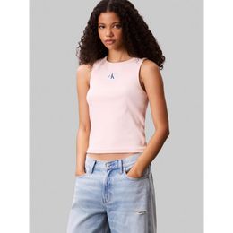 Calvin Klein Jeans Damen Tanktop &raquo;A - WVN LBL 2X2 CTTN&laquo; Mit Rundhalsausschnitt L (42)