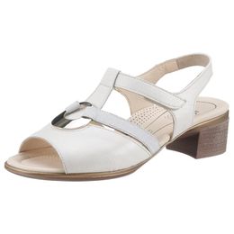 Ara Damen Sandalette &raquo;LUGANO&laquo; , Sommerschuh, Sandale, Blockabsatz, in eleganter Optik, H-Weite beige 3 (35,5)