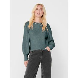 Only Damen Only Strickpullover &raquo;ONLELSA L/S PULLOVER KNT NOOS&laquo; Materialmix, regular fit wei&szlig; S