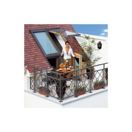 Velux Dachterrasse Holz/Kiefer wei&szlig; lackiert ENERGIE PLUS, 78x109 cm (M35) VEC