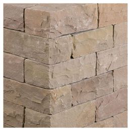 Seltra Natursteine Mauersteine MANDRA Sandstein gelb-hellbeige, 14x16x35 cm, 1 Pack