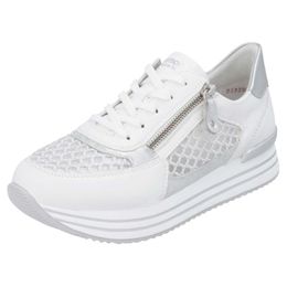 Remonte Damen Plateausneaker , Freiezitschuh, Halbschuh, Schn&uuml;rschuh, vegan, Kontrastbesatz silber 36