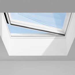 Velux Flachdachfenster Basis-Element 3-fach verglast CVU 0325Q Kunststoff Solar, 150x120 cm (150120)