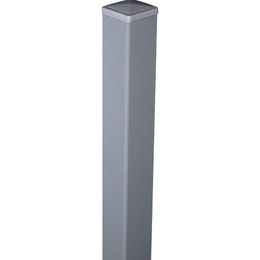 GroJa Alu-Sichtschutzpfosten Silbergrau RAL 7001, 190 cm, Aufd&uuml;beln
