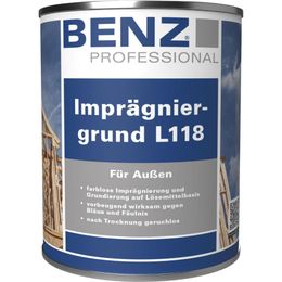 BENZ PROFESSIONAL Holz Impr&auml;gniergrund L 118 farblos Holzgrundierung, 0,75 l