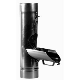 Wellker Fallrohr-Wasserklappe Zink Regenwasserklappe, 100 mm