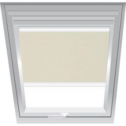 Roto Sichtschutzrollo Beige 1-R03, 54x112 cm (5/11), Elektro,R85 SR,Roto,wei&szlig;e Schiene