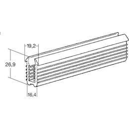 thyssenkrupp ALWO Rahmenprofilsystem 90 Gummiprofil U-Profil Keder schwarz, 4-6 mm