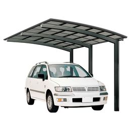 XIMAX Aluminium Carport Portoforte Schwarz Unterstand, 100 kg/m&sup2;, 2405 mm,5558 mm