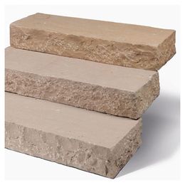 Seltra Natursteine Blockstufe MANDRA Sandstein gelb-hellbeige, 15x35x50 cm