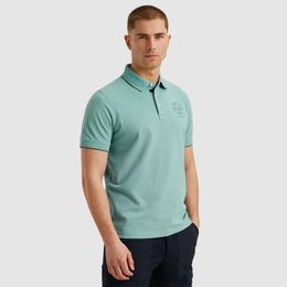 PME-Legend Pme Legend Herren PME LEGEND Poloshirt &raquo;Short sleeve polo stretch pique package&laquo; mit Schriftzug blau 5XL