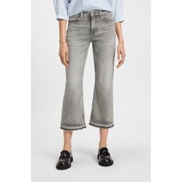 BOSS Orange Damen BOSS Orange 7/8-Jeans &raquo;SOFT KICK FLARE MR Premium Damenmode&laquo; Cropped L&auml;nge mit ausgefranster Kante grau 27, N-Gr