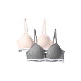Calvin Klein Underwear M&auml;dchen Triangel-BH &raquo;2PK TRIANGLE&laquo; Packung, 2er-Pack, 2 Stk. mit Logobund rosa 164/170, N-Gr