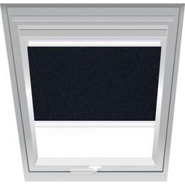 Roto Verdunklungsrollo Schwarz 2-V32, 105x145 cm (10/14), 735 SR,Manuell,Roto,wei&szlig;e Schiene