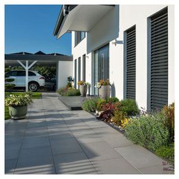 KANN Terrassenplatte Madison stone grey geschliffen & kugelgestrahlt, 60x40x3,6 cm