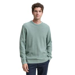 Tom Tailor Herren Tom Tailor Strickpullover mit B&uuml;ndchen gr&uuml;n M