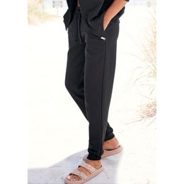 Lascana Damen Lascana Sweathose aus organischer Baumwolle, Loungewear schwarz 36/38, N-Gr