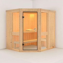 Karibu Sauna Amelia 1, 9 kW int. Steuerung, ohne Dachkranz