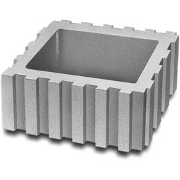 EHL Pflanzstein eckig Rasterflor grau Mauerstein, 60x40x25 cm (gro&szlig;)