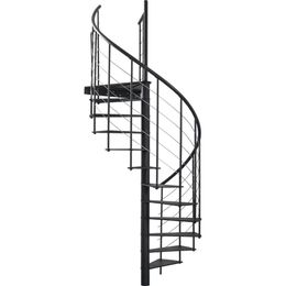 Minka Spindeltreppe Milano schwarz Wendeltreppe, 120 cm
